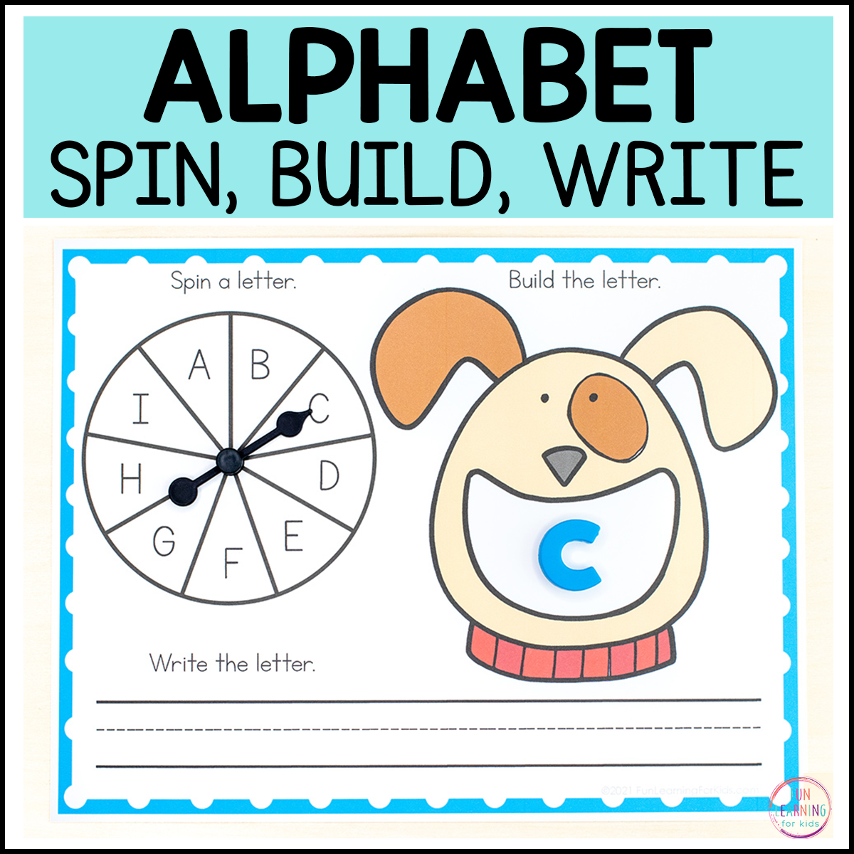 Alphabet Spin, Build and Write Mats – Fun Learning for Kids® Shop