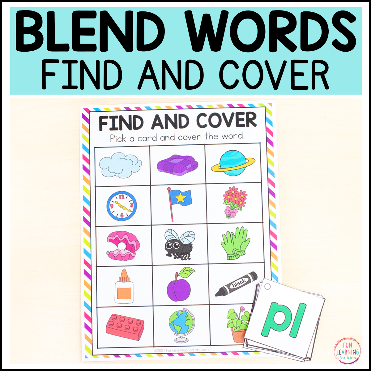Beginning Blends Find and Cover Phonics Activity – Fun Learning for ...