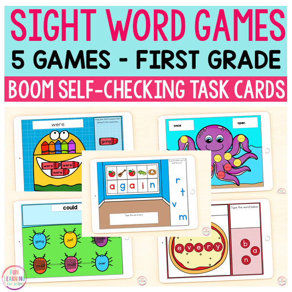 Sight Word Games | 5 Activities - First Grade | Boom Cards™ – Fun ...