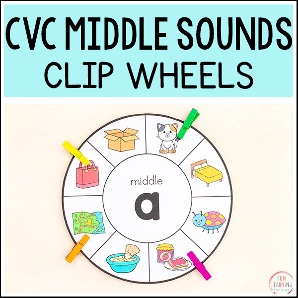 CVC Middle Sounds Clip Wheels – Fun Learning for Kids® Shop