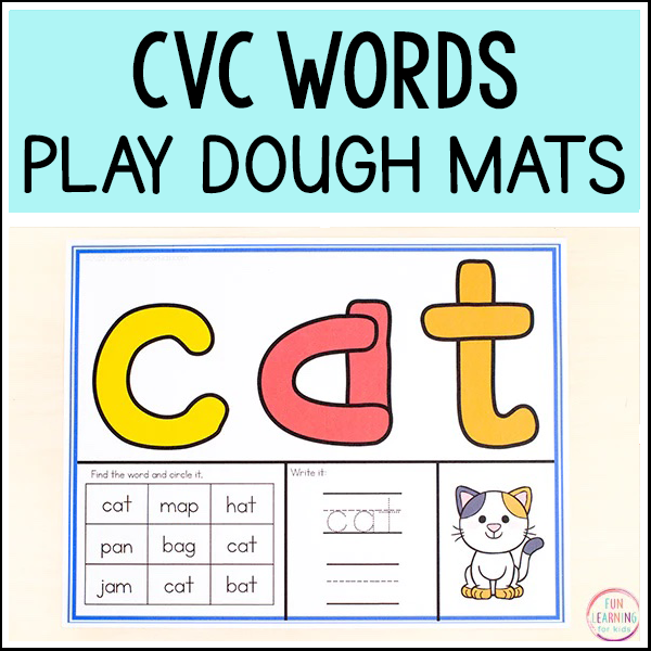 CVC Play Dough Mats – Fun Learning for Kids® Shop