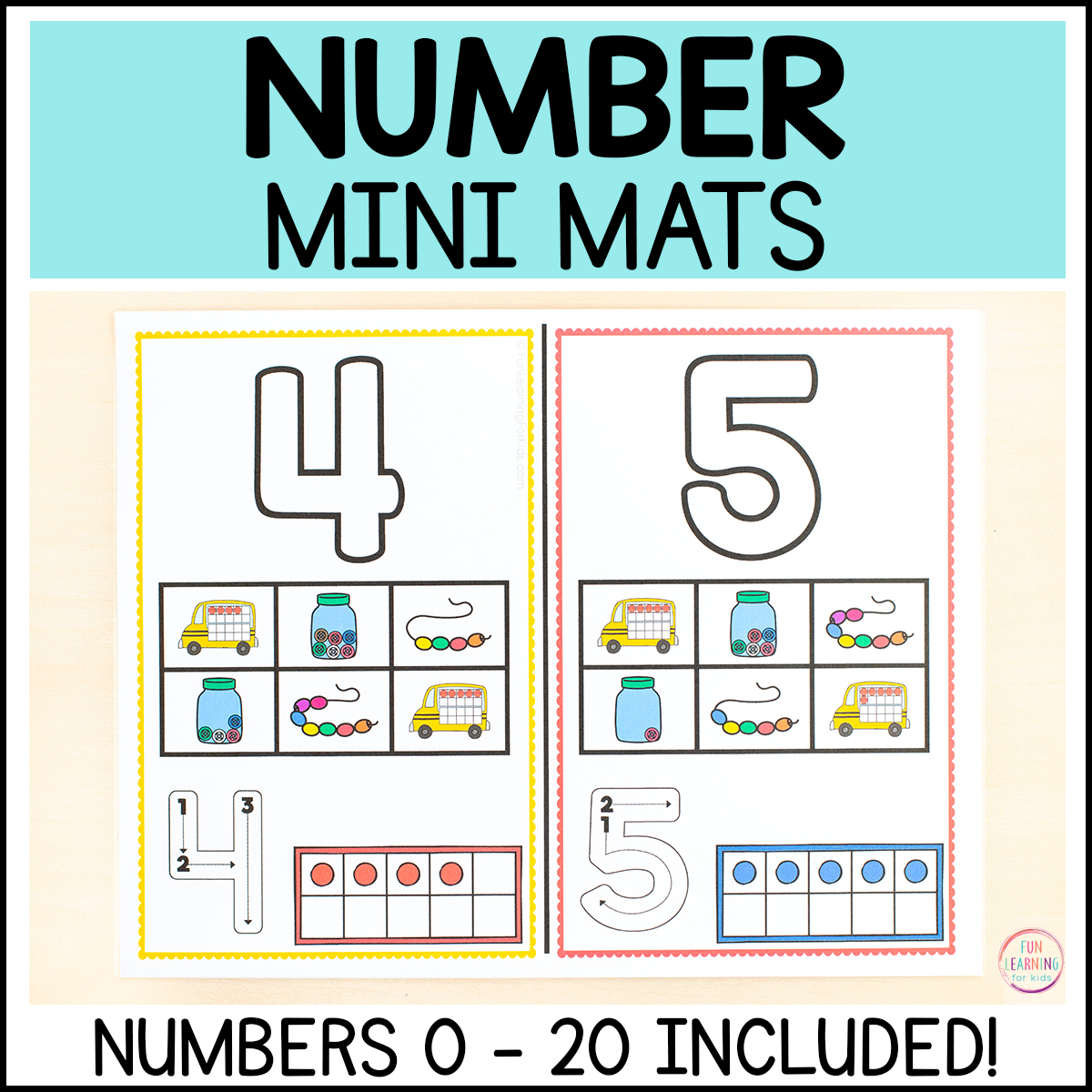 Number Sense Mini Mats for Math Centers & Building Number Sense – Fun ...