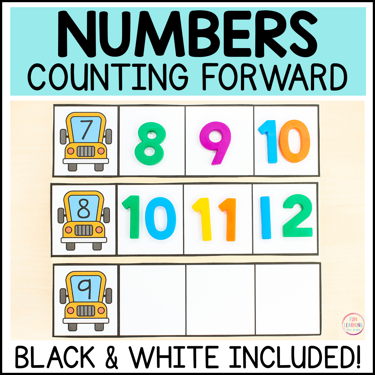 Counting Forward Number Order Strips for Math Centers – Fun Learning ...