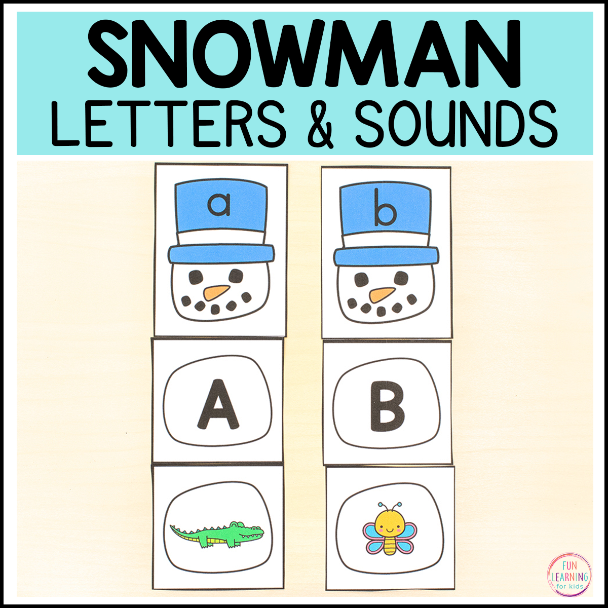 Snowman Letters and Sounds Match Up – Fun Learning for Kids® Shop