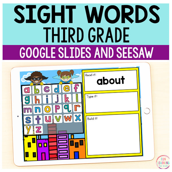 Superhero Sight Words Third Grade - Google Slides & Seesaw – Fun ...
