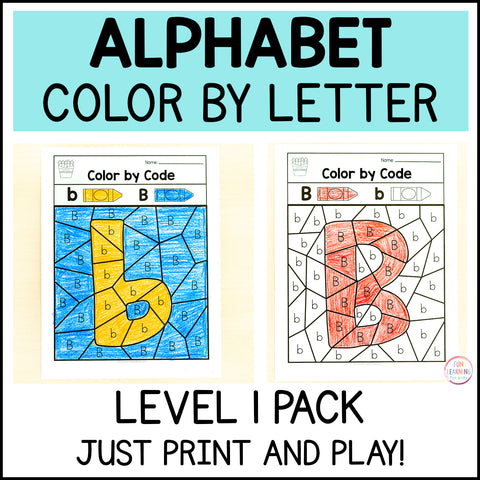 Alphabet Color by Code Bundle - Letter Identification and Beginning So ...