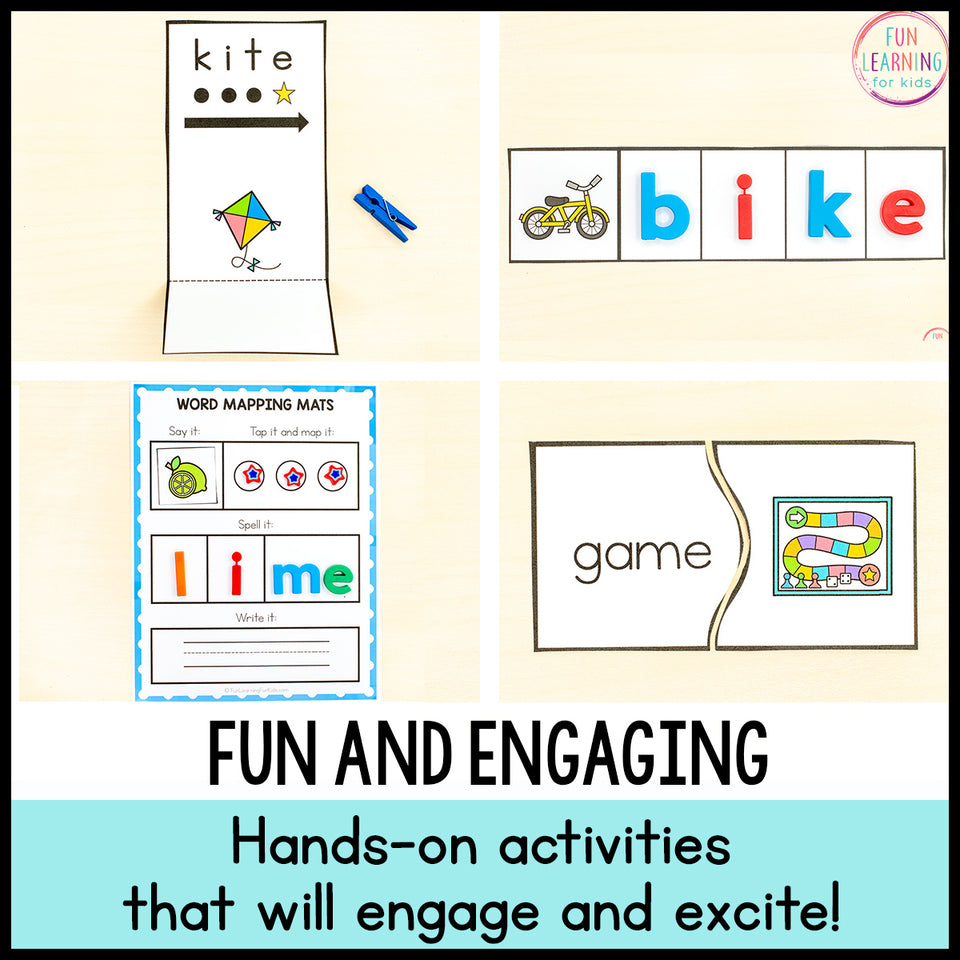 CVCe Words Activities & CVCe Centers | Reading CVCe Words, Magic E ...