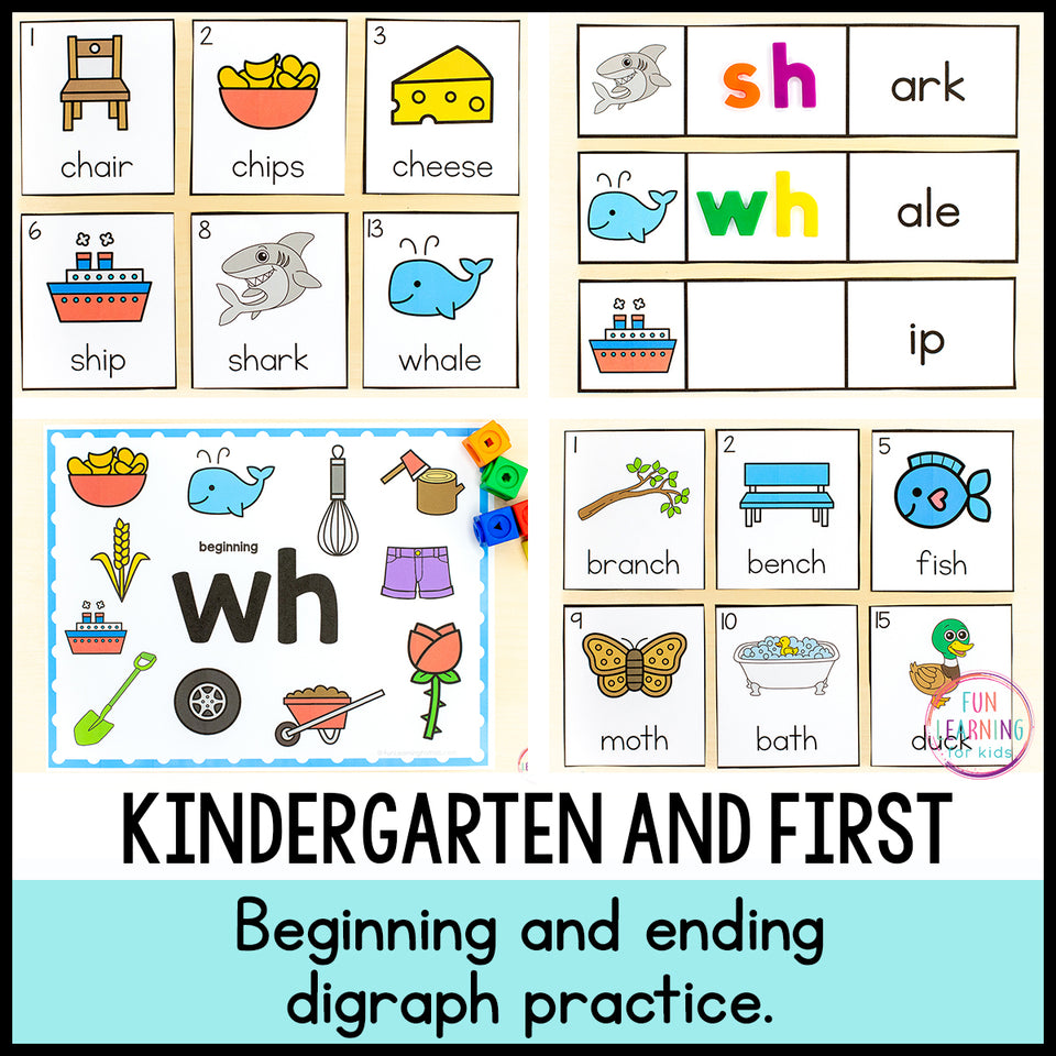 Digraphs Activities, Centers & Games | Digraph Phonics Activities – Fun ...