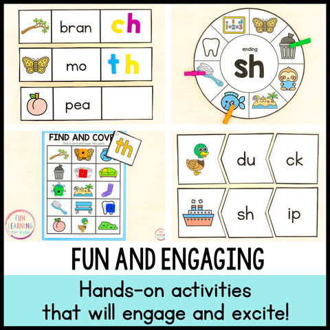 Digraphs Activities, Centers & Games | Digraph Phonics Activities – Fun ...