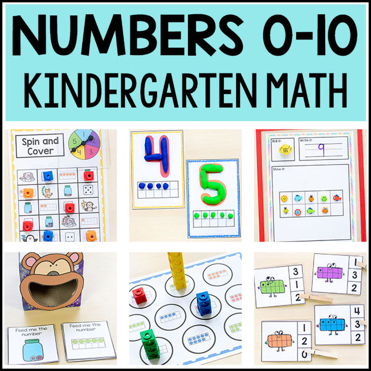 Numbers 0-10 Math Pack for Kindergarten Math Centers – Fun Learning for ...