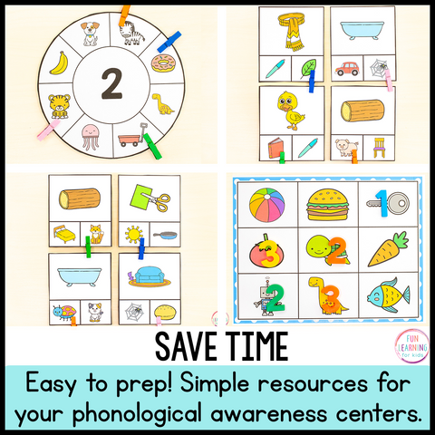 Phonological Awareness Centers and Activities - Science of Reading ...