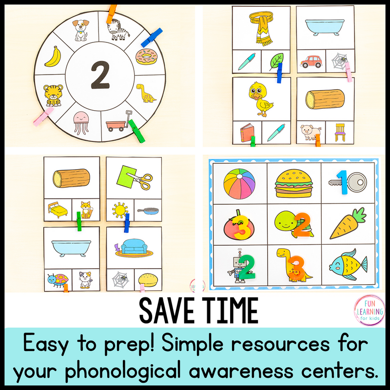 Phonological Awareness Centers and Activities - Science of Reading ...