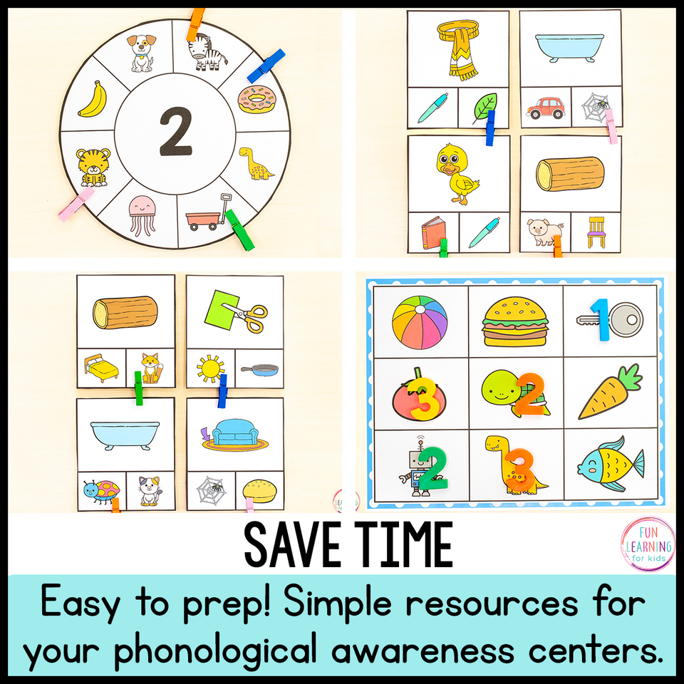 Phonological Awareness Centers and Activities - Science of Reading ...