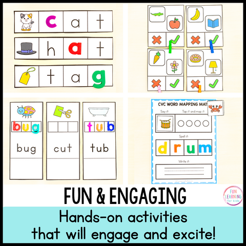 Phonemic Awareness Centers and Activities | Phonics Centers | SOR – Fun ...