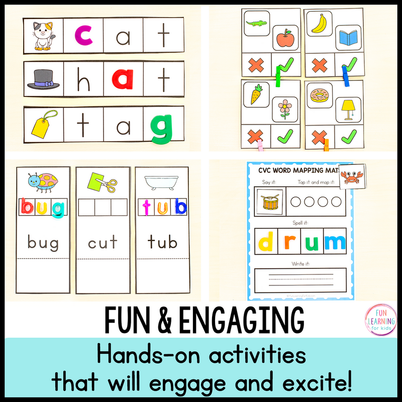 Phonemic Awareness Centers and Activities | Phonics Centers | SOR – Fun ...