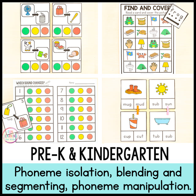Phonemic Awareness Centers and Activities | Phonics Centers | SOR – Fun ...
