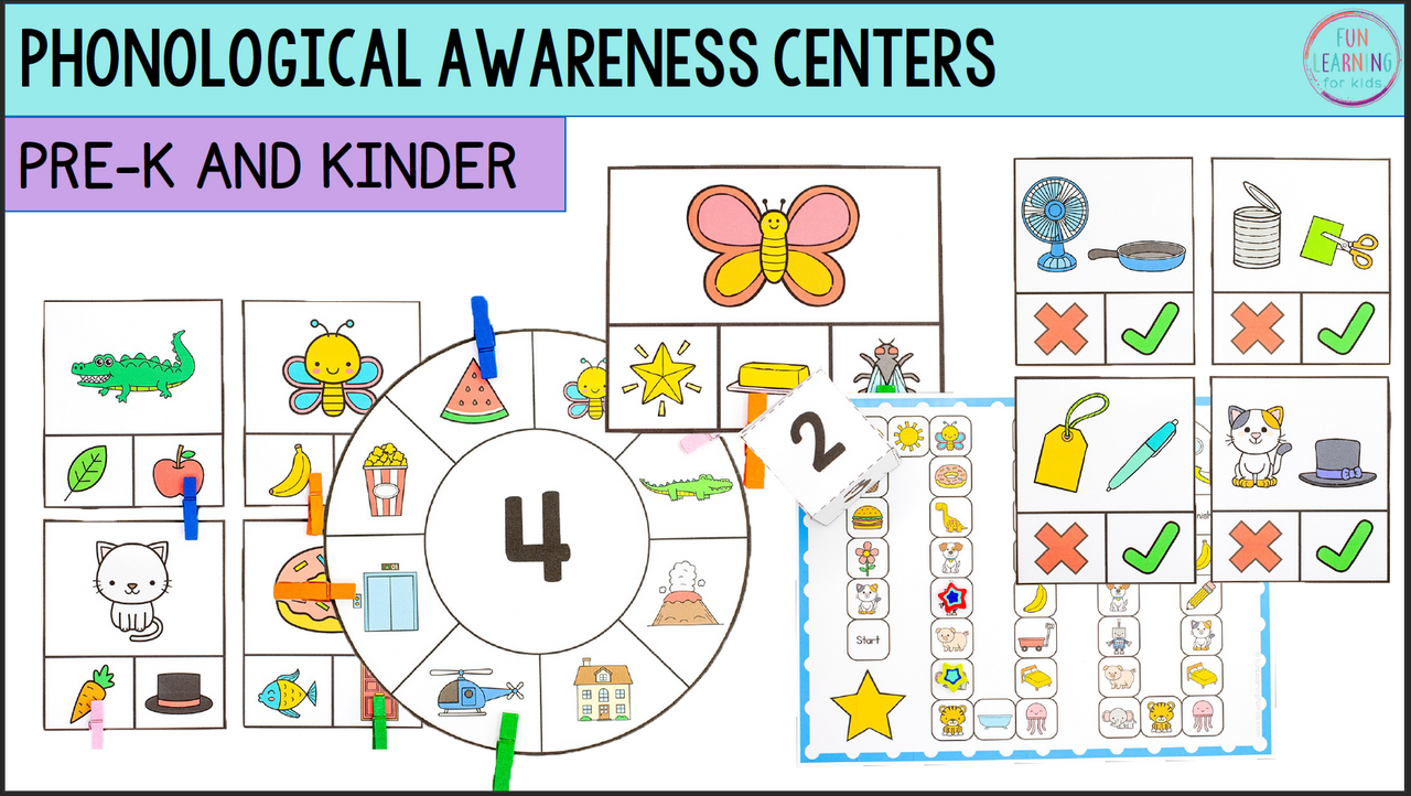 Phonological Awareness Centers and Activities - Science of Reading ...