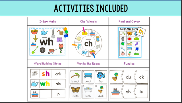 Digraphs Activities, Centers & Games | Digraph Phonics Activities – Fun ...