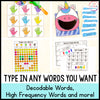 Editable Sight Word Games - Word Work Practice with Auto-fill - High F ...