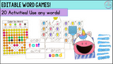 Editable Word Work Games | Decodable Words, Sight Words, High Frequenc ...