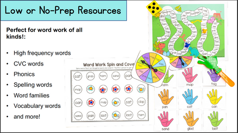 Editable Sight Word Games - Word Work Practice with Auto-fill - High F ...