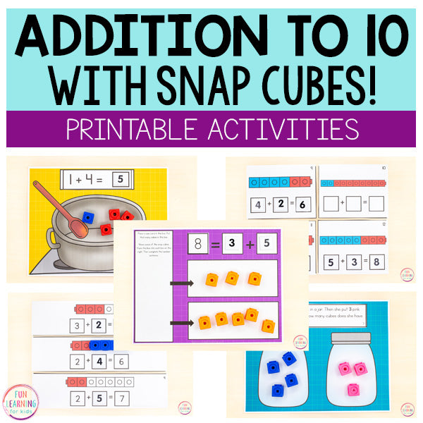 Addition to 10 Math Pack | 5 Activities – Fun Learning for Kids® Shop