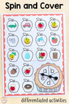 Differentiated Apple Spin and Cover Literacy Activities – Fun Learning ...