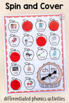 Differentiated Apple Spin and Cover Literacy Activities – Fun Learning ...