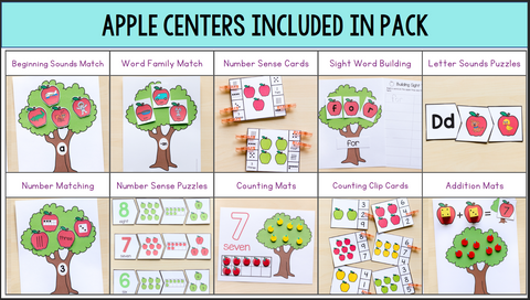 Apple Activities Mega Bundle – Math and Literacy – Fun Learning for ...
