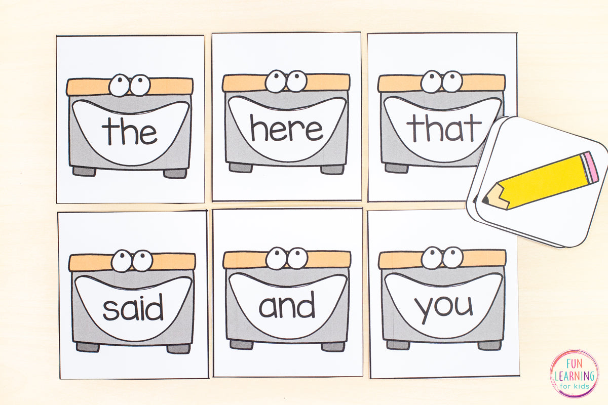 Back to School Editable Sight Word Games – Fun Learning for Kids® Shop