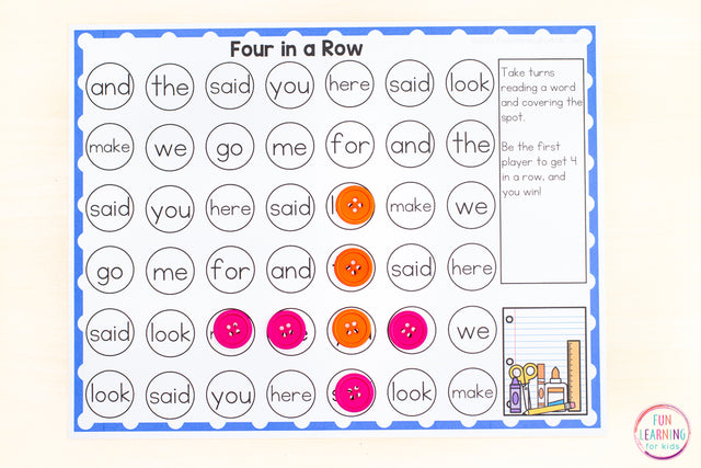 Back to School Editable Sight Word Games – Fun Learning for Kids® Shop