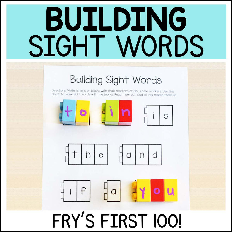 Building Sight Words – Fry’s First 100 – Fun Learning for Kids® Shop