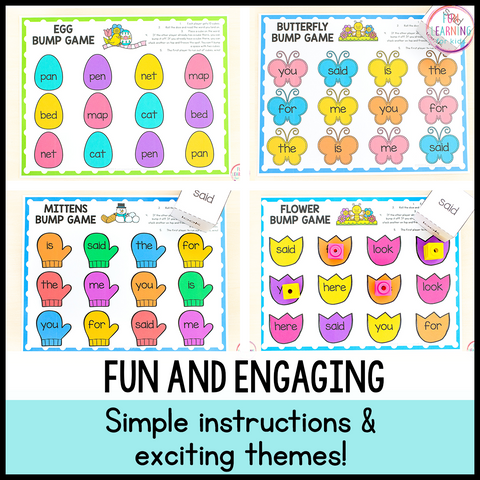 Editable Word Work - Seasonal Bump Games – Fun Learning for Kids® Shop