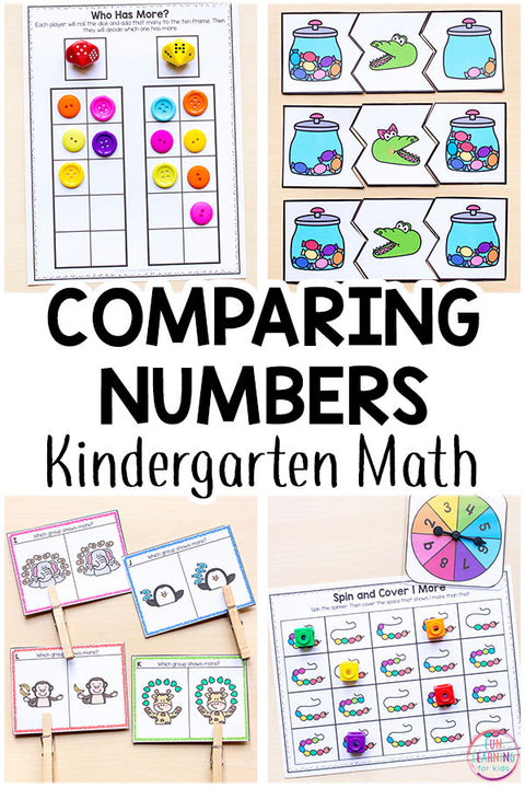 Comparing Numbers Math Centers and Activities for Kindergarten – Fun ...