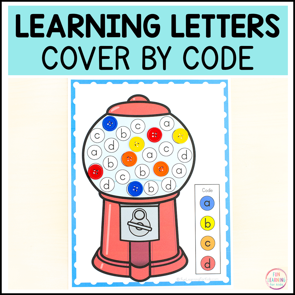 Letter Recognition Cover by Code – Fun Learning for Kids® Shop