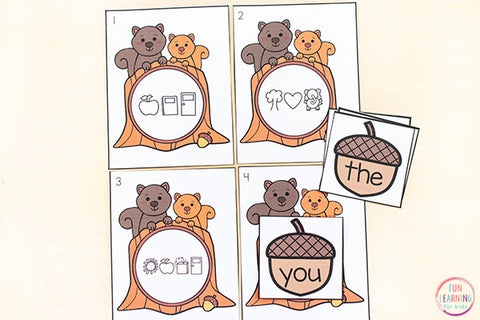 Fall Editable Sight Word Games – Fun Learning for Kids® Shop