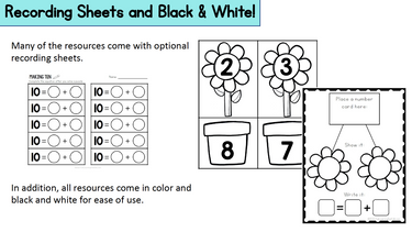 Flower Theme Spring Math and Literacy Centers for Pre-K and Kindergart ...
