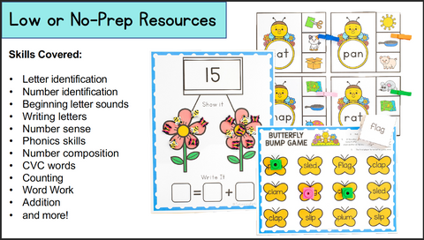 Insect Math & Literacy Centers for Preschool, Pre-K & Kindergarten ...