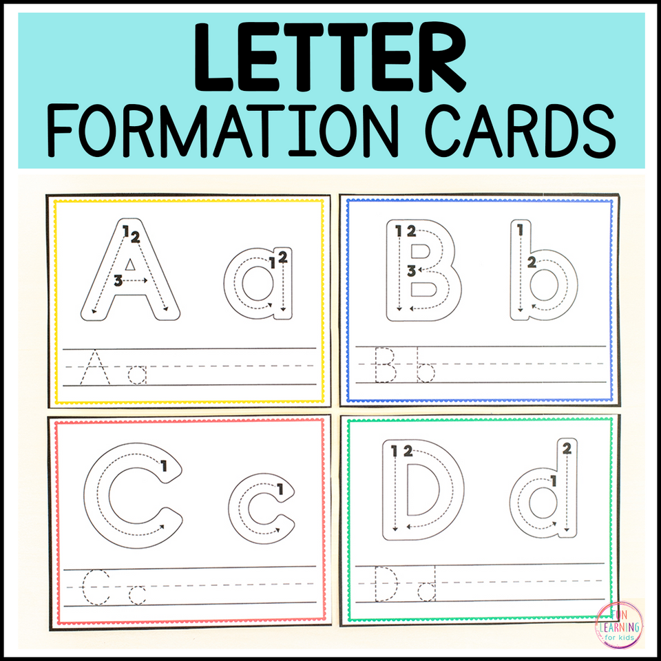 Letter Formation Cards – Fun Learning for Kids® Shop
