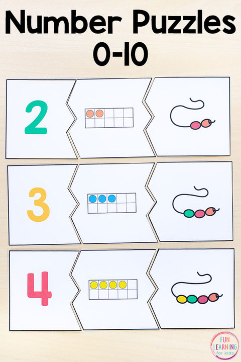 Numbers 0-10 Math Pack for Kindergarten Math Centers – Fun Learning for ...