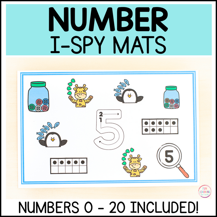 Number Sense I-Spy Mats for Math Centers & Building Number Sense – Fun ...