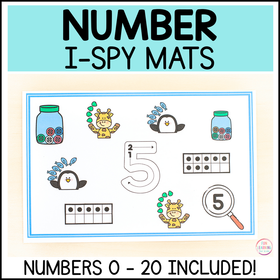 Number Sense I-Spy Mats for Math Centers & Building Number Sense – Fun ...