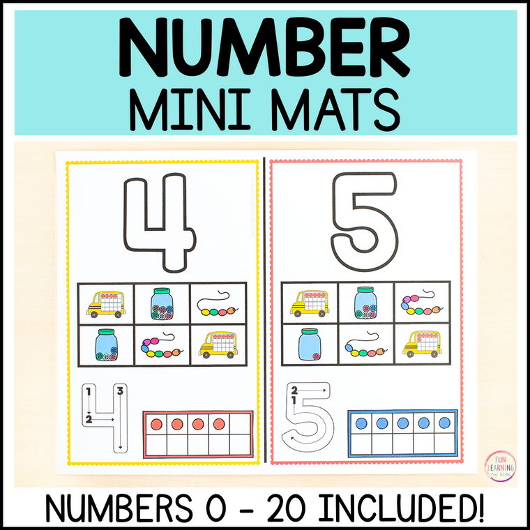 Number Sense Mini Mats for Math Centers & Building Number Sense – Fun ...