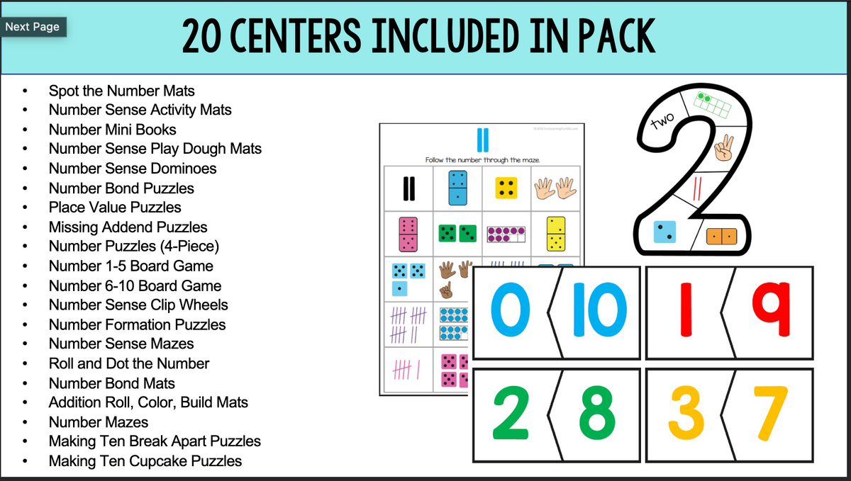 Number Sense Activities – Fun Learning for Kids® Shop