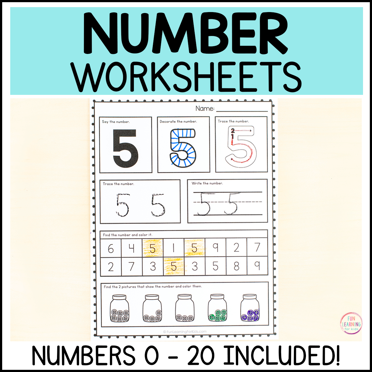 Number Worksheets | Number Sense Worksheets | Number Practice Pages ...