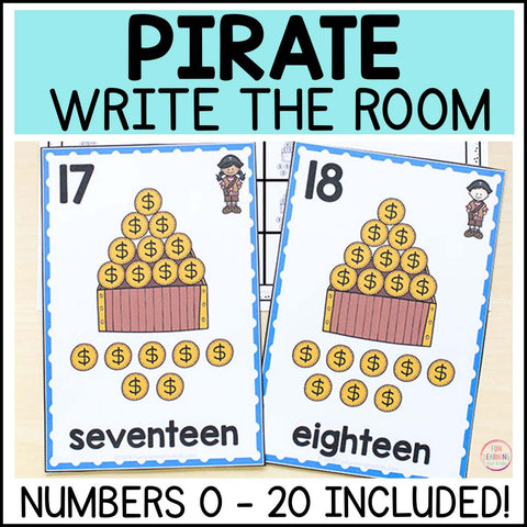 Pirate Write the Room Numbers 0 - 20 – Fun Learning for Kids® Shop