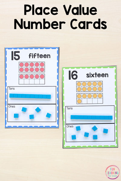 Numbers 11-20 Math Pack for Kindergarten Math Centers – Fun Learning ...