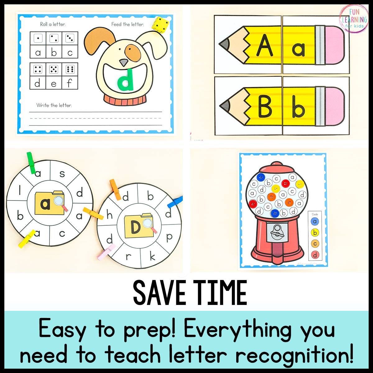 Alphabet Letter Recognition and Letter Identification Centers – Fun ...