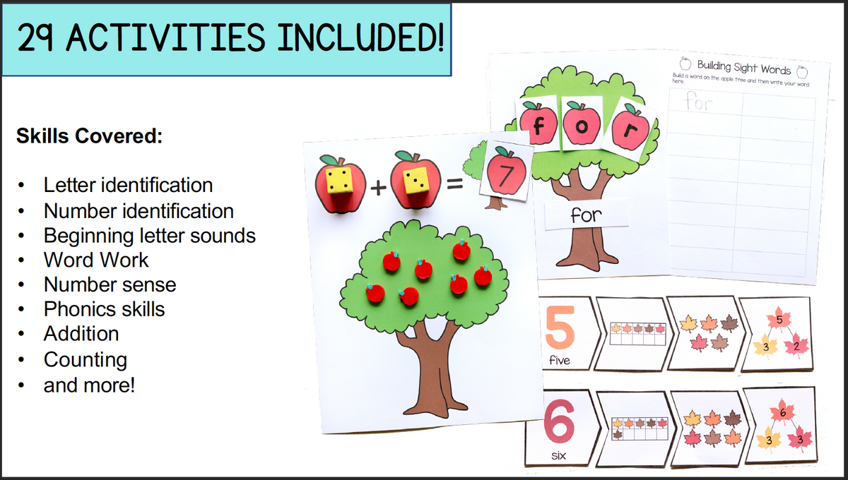Fall Activities Printable Bundle – Fun Learning for Kids® Shop