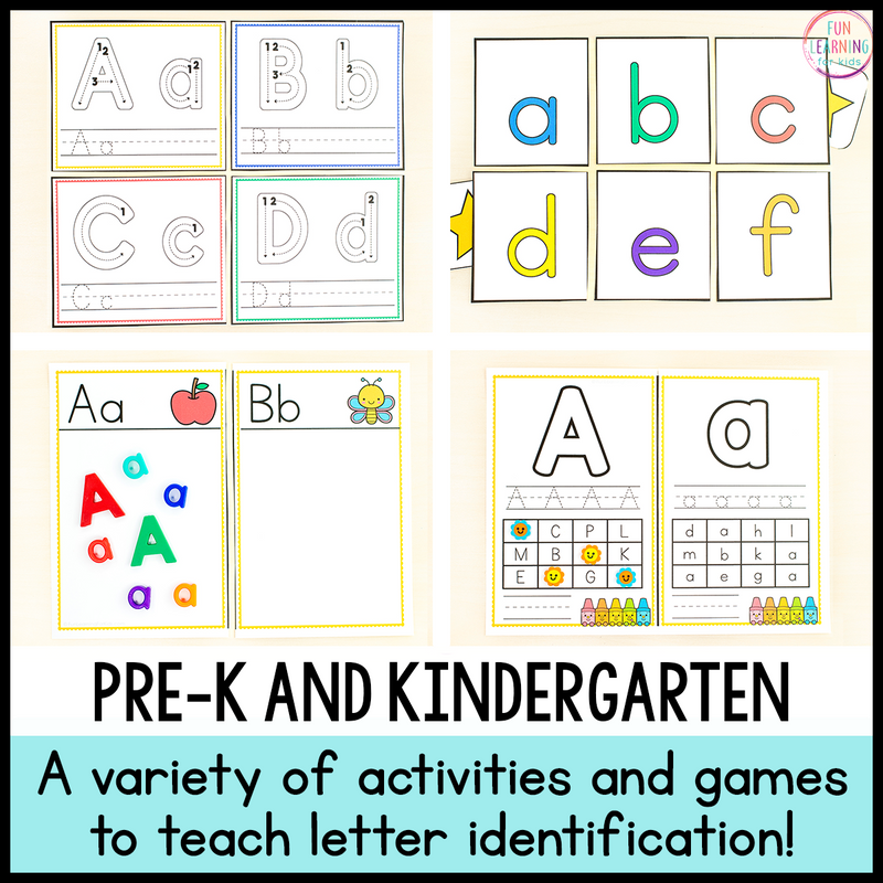 Alphabet Letter Recognition and Letter Identification Centers – Fun ...